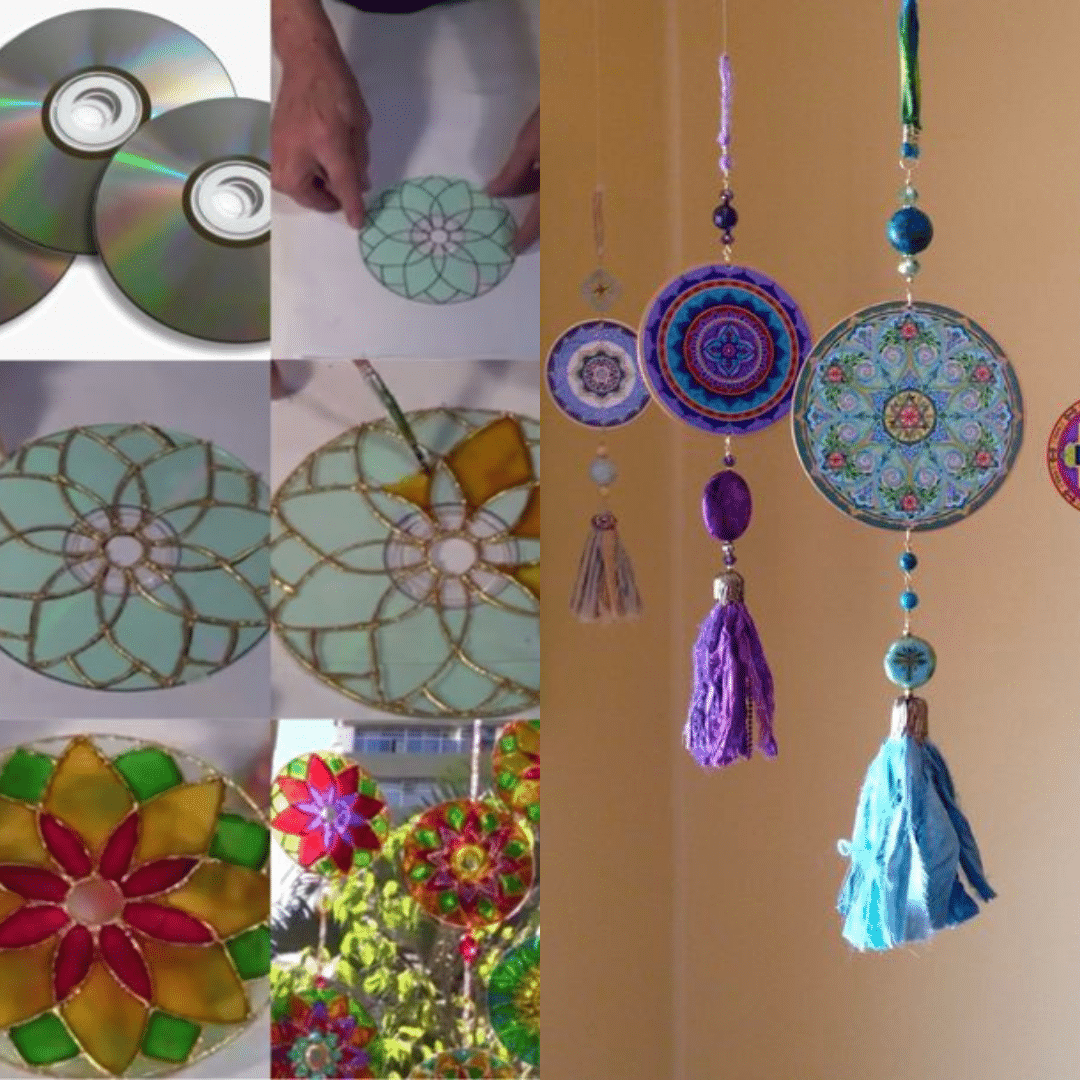 Mandalas En CD Reciclados - Creaciones únicas Y Ecológicas