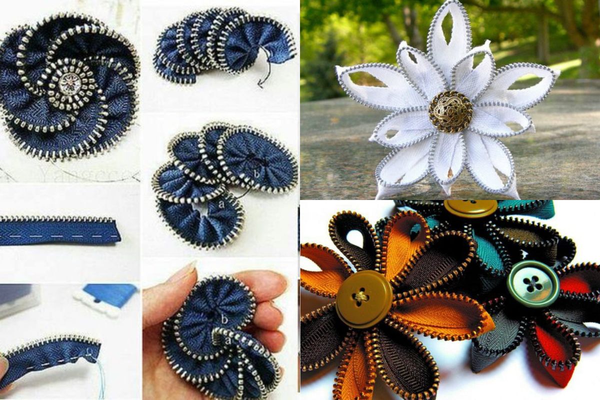 Hermosas Flores Hechas Con Cremalleras: DIY E Ideas...